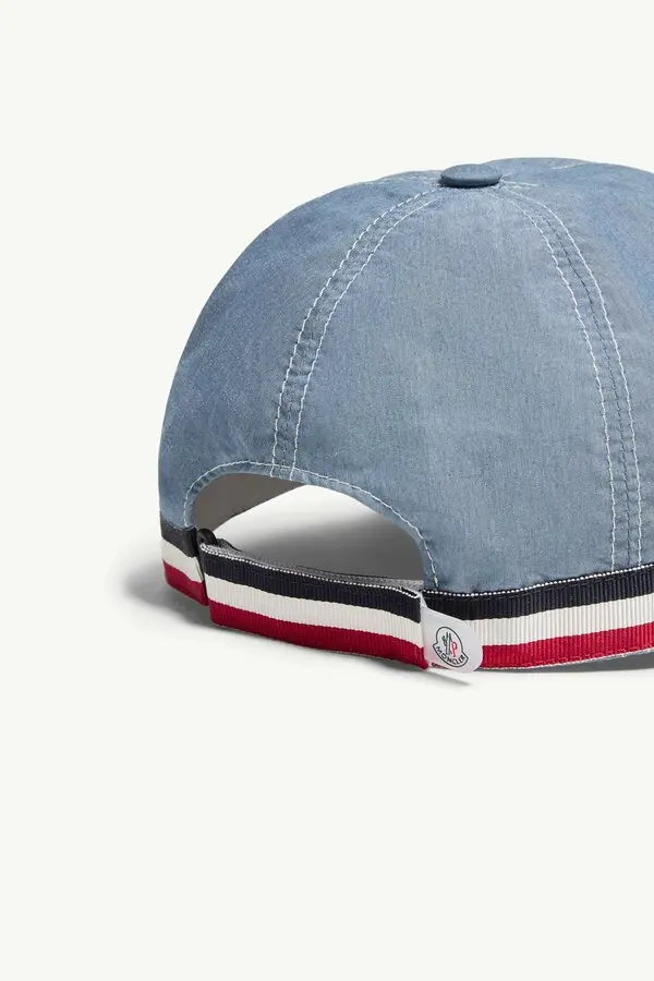 Moncler Chambray Baseball Cap - Light Blue