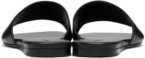 Amina Muaddi Bianca Slippers - Black