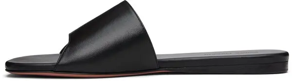 Amina Muaddi Bianca Slippers - Black
