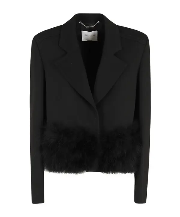 Blumarine Feather-trim Blazer