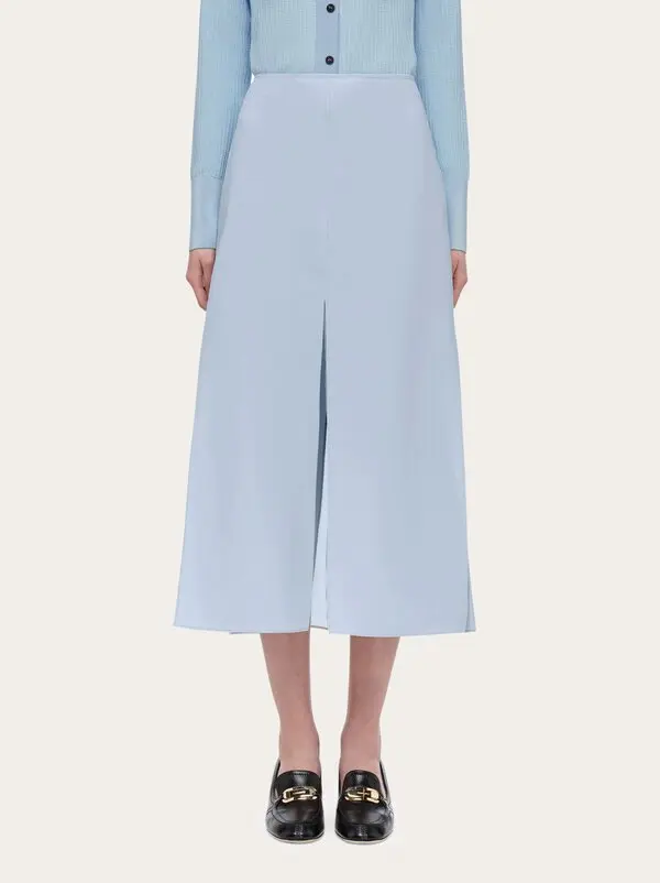 FERRAGAMO Wool Layered Skirt With Slits