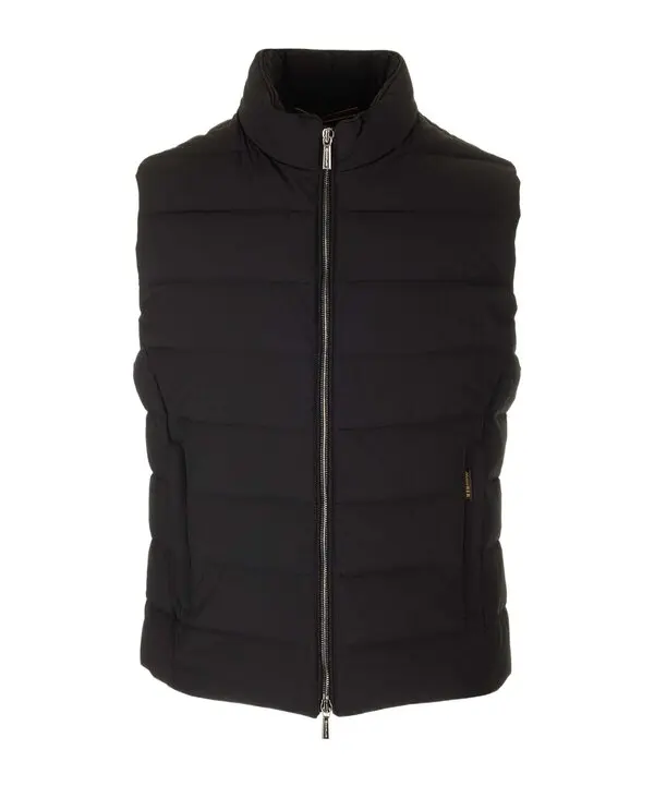 MOORER Sleeveless Quilted Zip Vest
