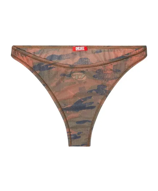 DIESEL® Camouflage-print Bikini Bottoms - Brown