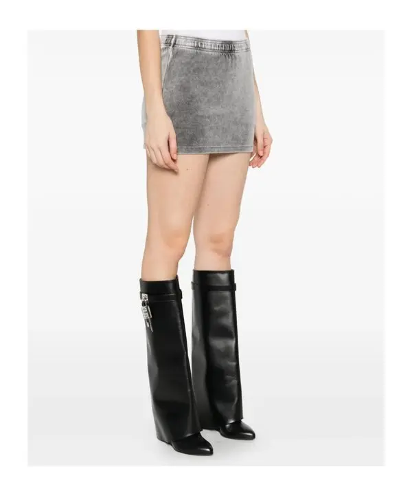 Alexander Wang Mid-rise Denim Mini Skorts