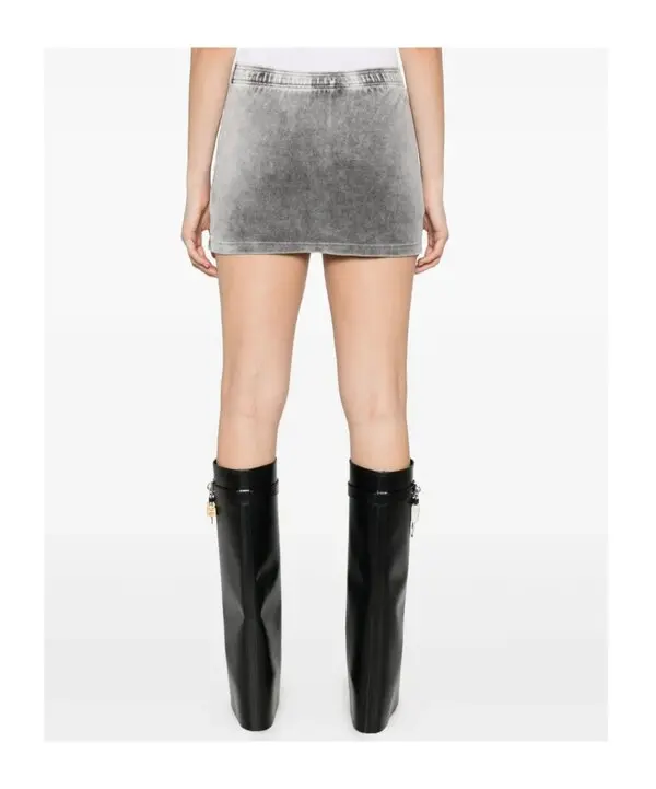 Alexander Wang Mid-rise Denim Mini Skorts