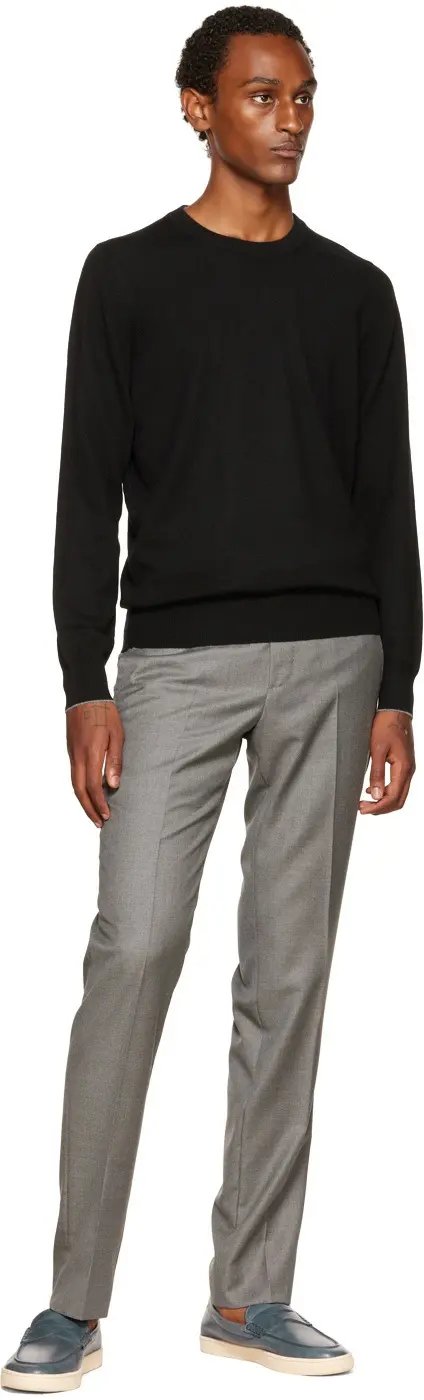 Brunello Cucinelli Crewneck Knitted Sweater - Black