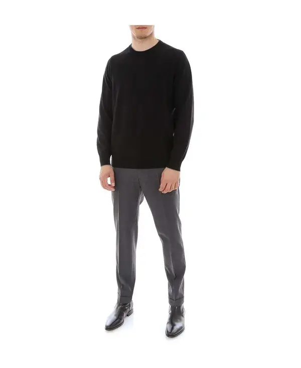Brunello Cucinelli Crewneck Knitted Sweater - Black