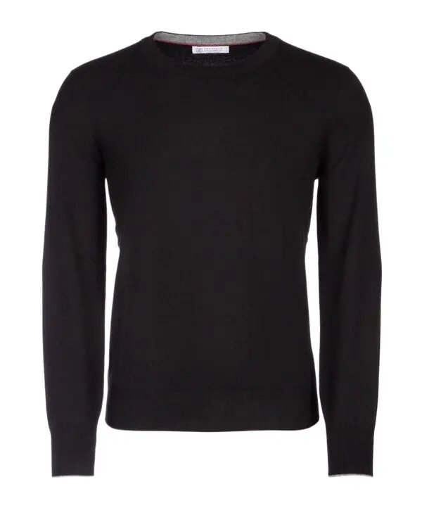 Brunello Cucinelli Crewneck Knitted Jumper - Black