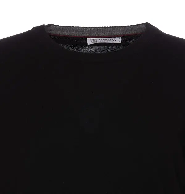 Brunello Cucinelli Crewneck Knitted Jumper - Black