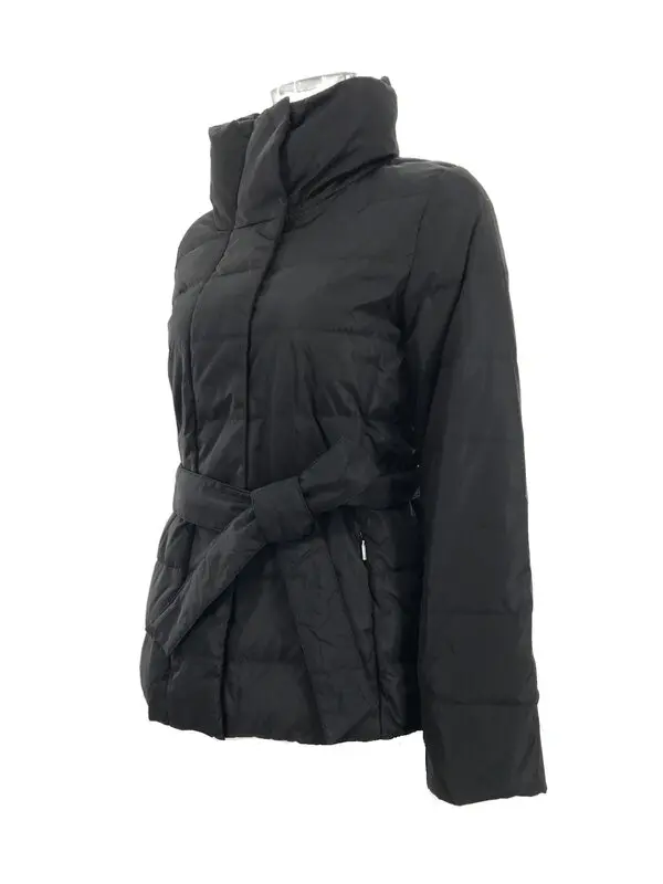 Max Mara Long-sleeved Quilted Down Jacket With Lace Detail