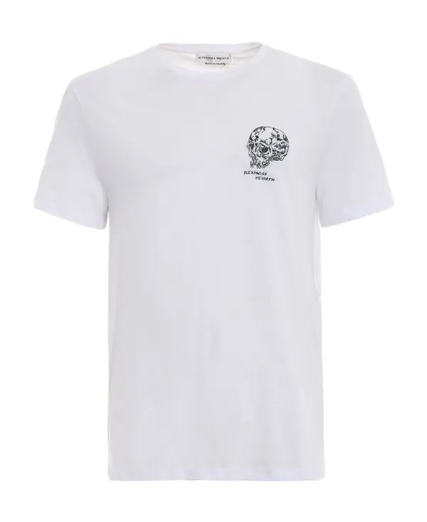 Alexander McQueen Printed T-shirts With Flowers And Skulls
