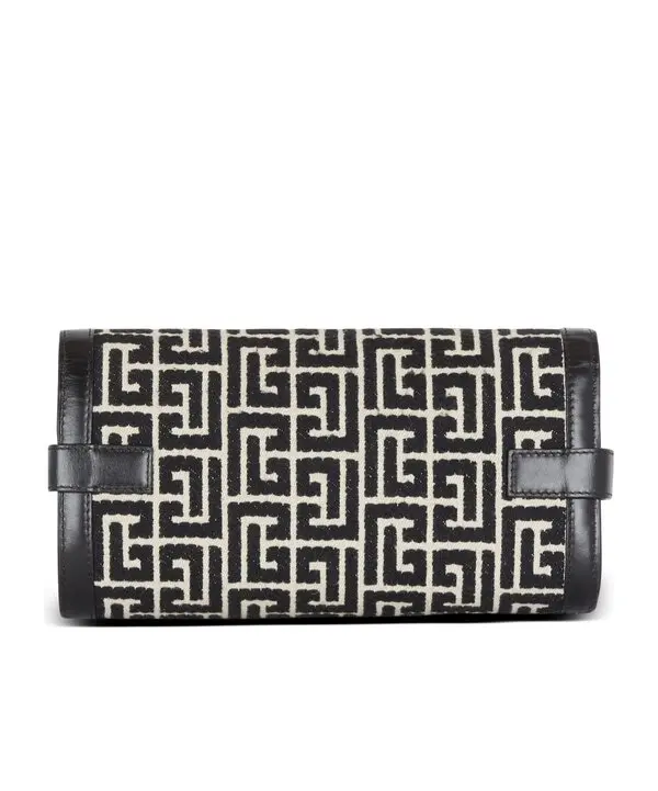 Balmain B-buzz 23 Jacquard Clutch Bag - Black