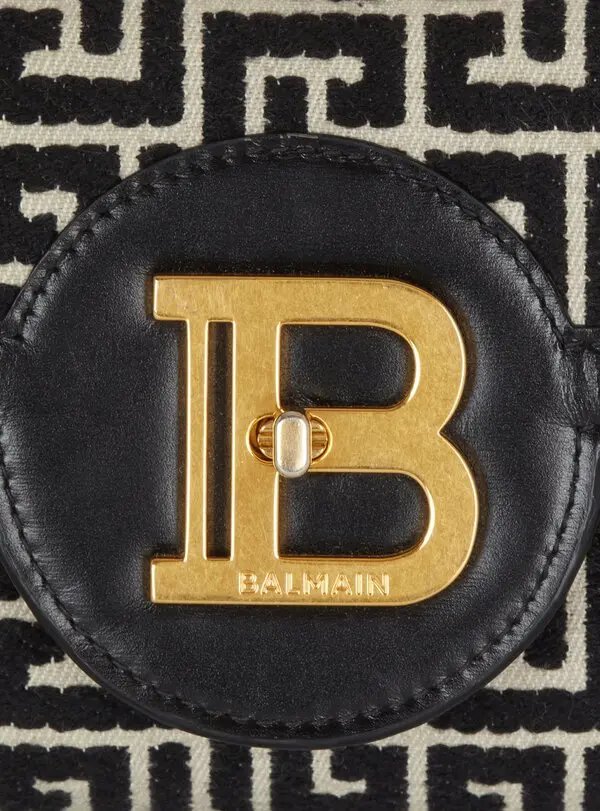 Balmain B-buzz 23 Jacquard Clutch Bag - Black
