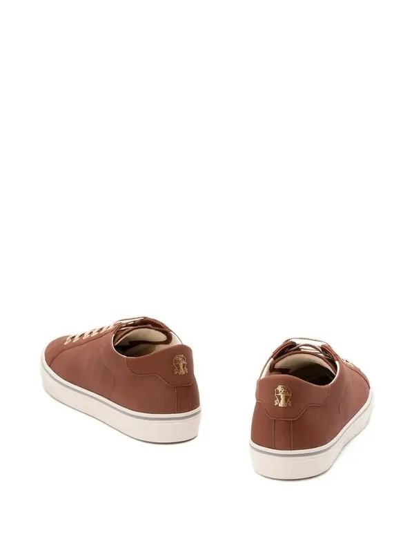 Brunello Cucinelli Leather Lace-up Sneakers - Brown