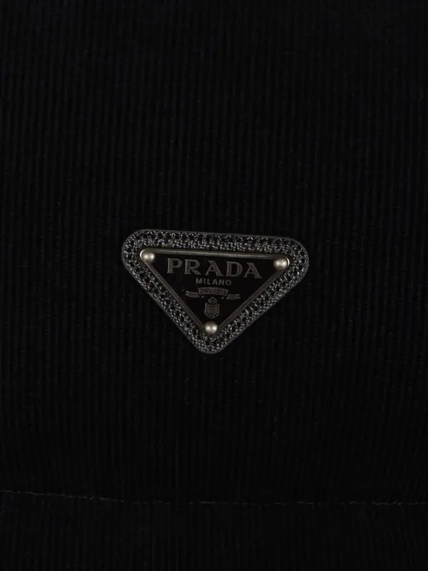 Prada Triangle-logo Button-up Down Jacket
