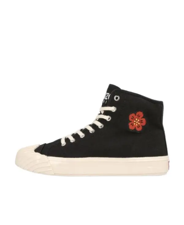 Kenzo High-top Sneakers With Boke Flower Embroidery - Black