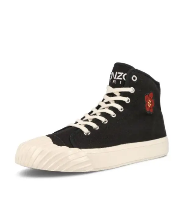 Kenzo High-top Sneakers With Boke Flower Embroidery - Black