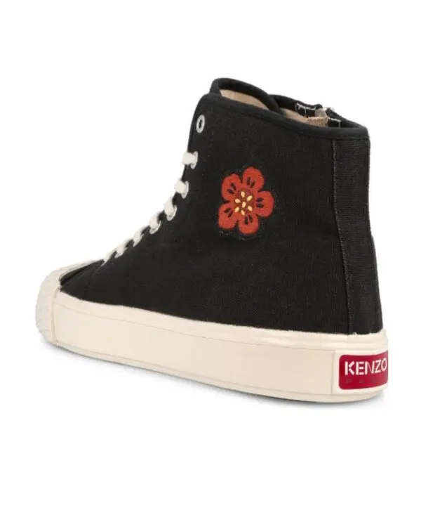 Kenzo High-top Sneakers With Boke Flower Embroidery - Black