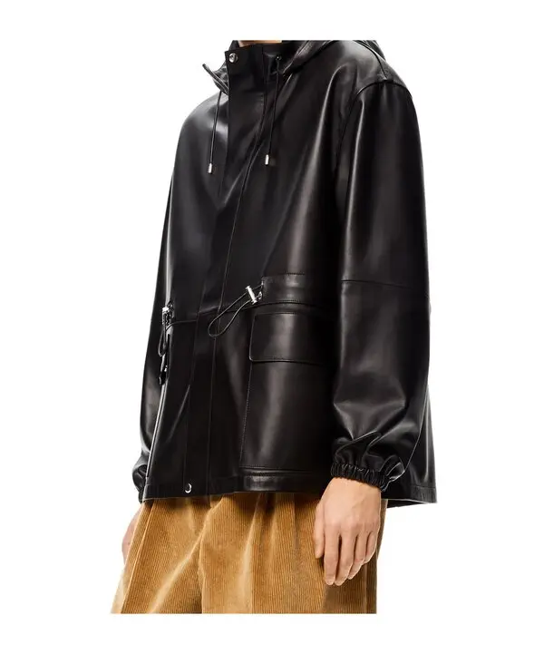 Loewe Hooded Nappa Leather Jacket