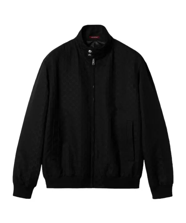 Gucci Monogrammed Zip-up Jacket - Black