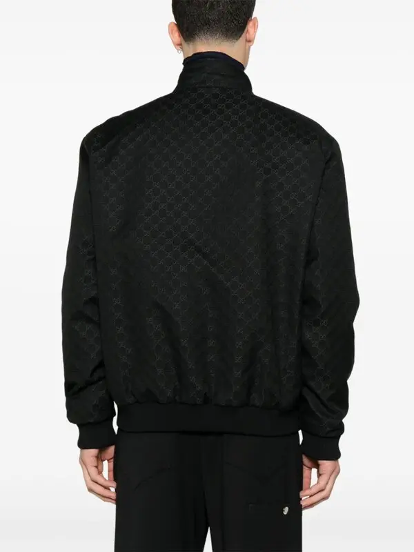 Gucci Monogrammed Zip-up Jacket - Black