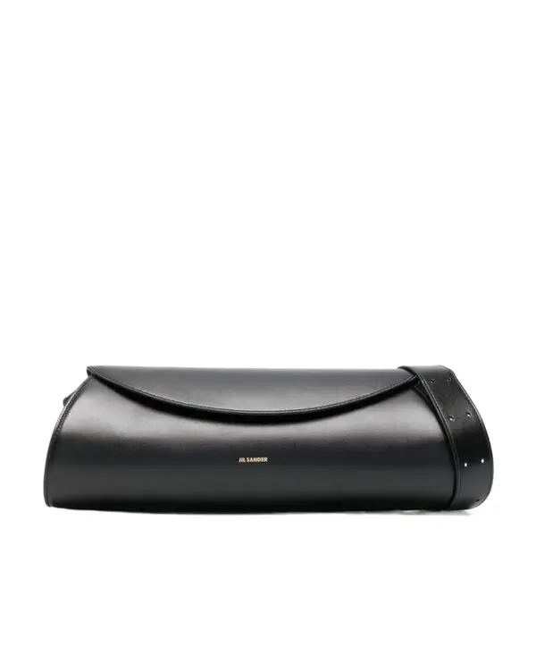 JIL SANDER Large Cannolo Shoulder Bag - Black