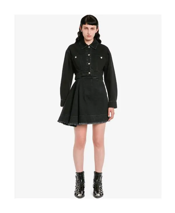 Alexander McQueen A-line Mini Skirt With Frayed Hem