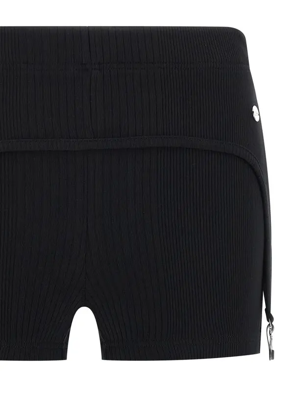 JEAN PAUL GAULTIER Ribbed Shorts With Garter Detailing