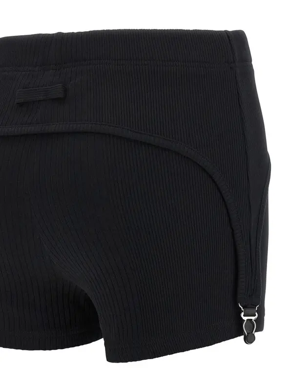 JEAN PAUL GAULTIER Ribbed Shorts With Garter Detailing