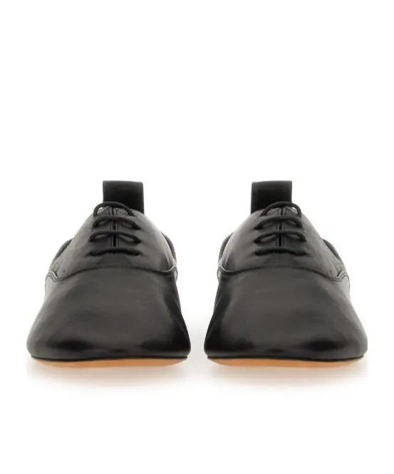 LANVIN Lace-up Leather Slippers
