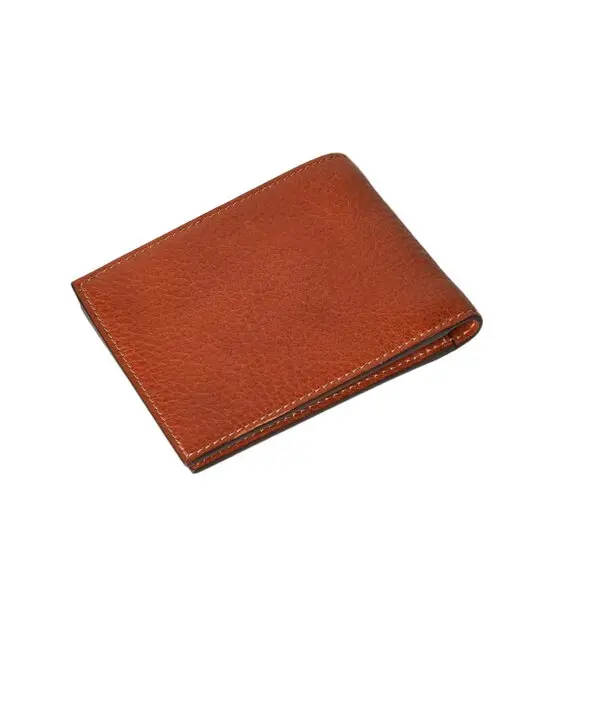 Brunello Cucinelli Logo Embossed Bi-fold Wallet - Brown