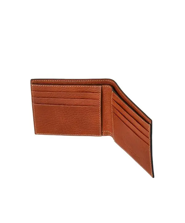 Brunello Cucinelli Logo Embossed Bi-fold Wallet - Brown