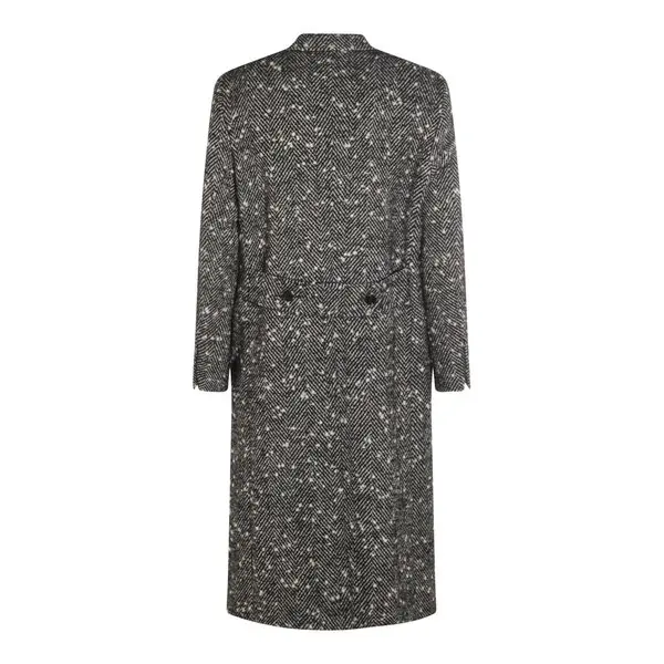 Dolce & Gabbana Single-breasted Herringbone Coat