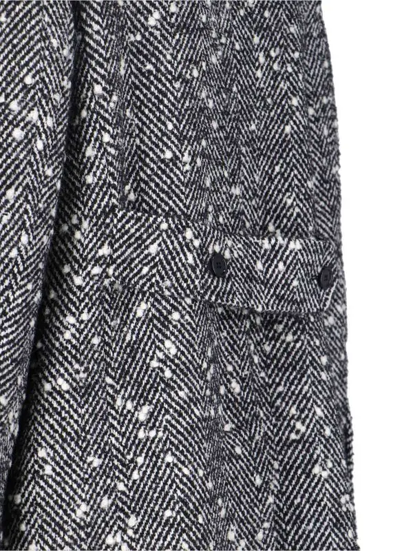 Dolce & Gabbana Single-breasted Herringbone Coat