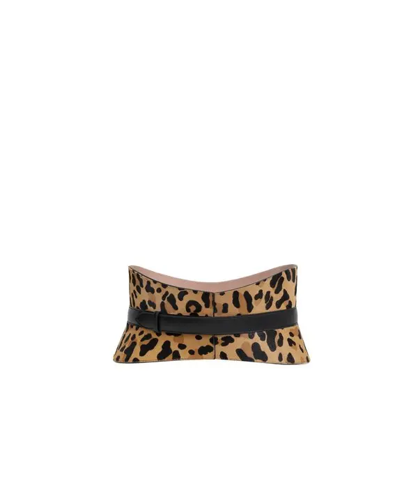 Alaïa Leopard Belt - Brown