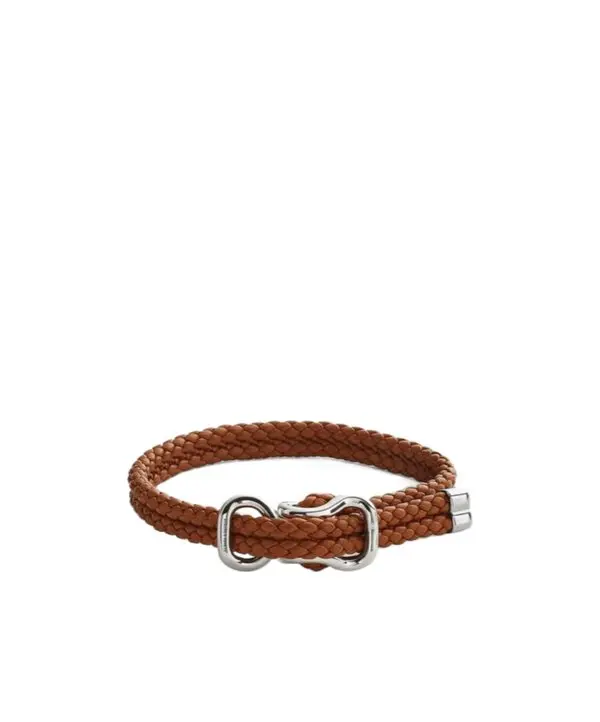 Bottega Veneta Leather Bracelet - Amber
