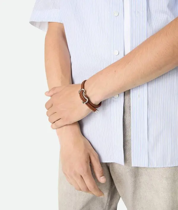 Bottega Veneta Leather Bracelet - Amber