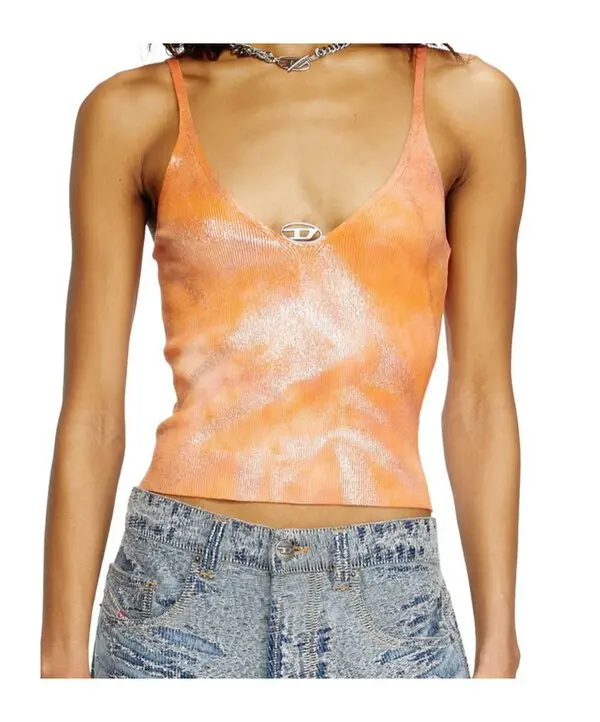 DIESEL® M-ismina Metallic Knitted Cami Top