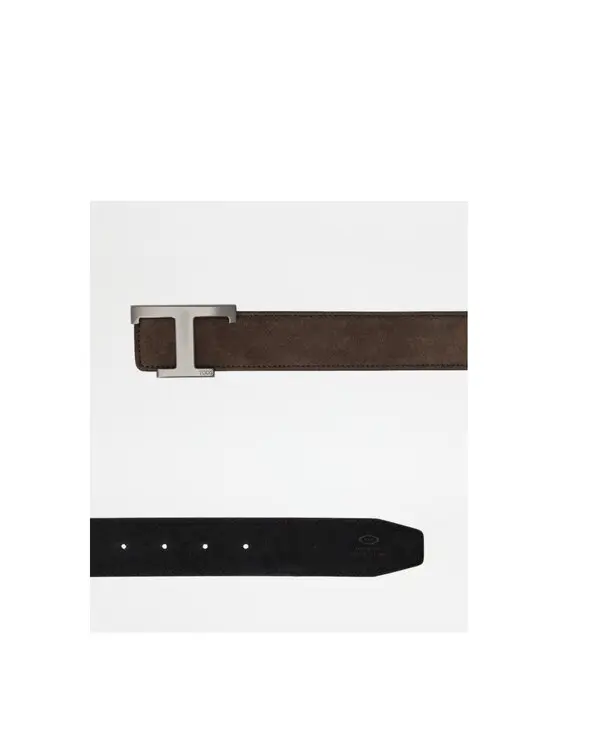 TOD'S Timeless Buckled Reversible Belt - Black