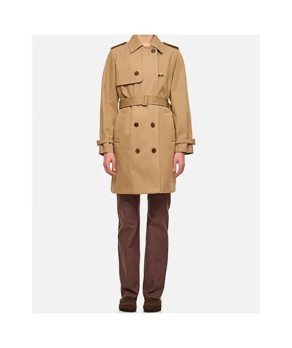 FAY Cotton Trench Coat - Beige