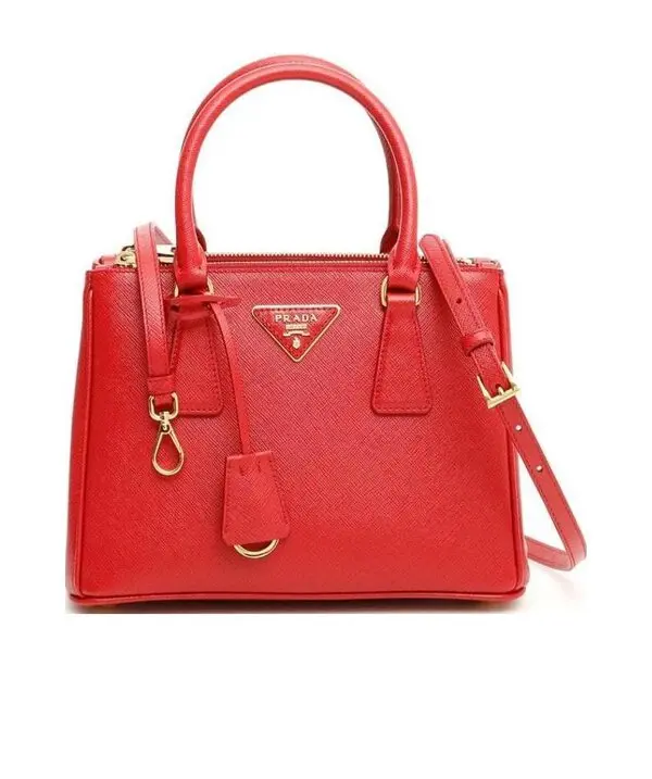 Prada Galleria Small Shoulder Bag - Red