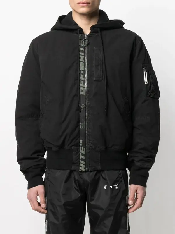 Off-White Logo-print Cotton Bomber Jacket
