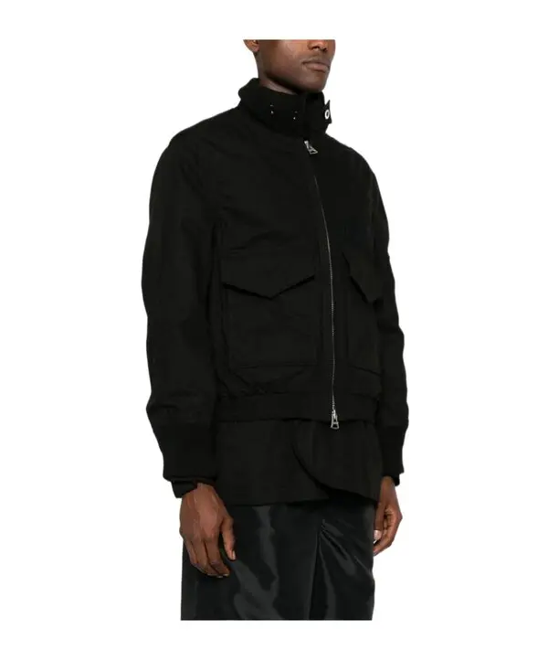 Sacai Rip Stop Zip-up Bomber Jacket