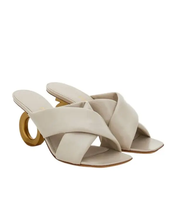 FERRAGAMO Zilda 70 Gancini Heel Sandals