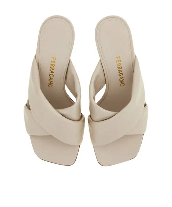 FERRAGAMO Zilda 70 Gancini Heel Sandals