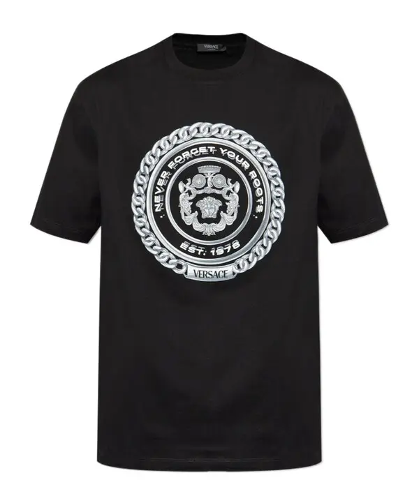 Versace Never Forget-printed Crewneck T-shirt