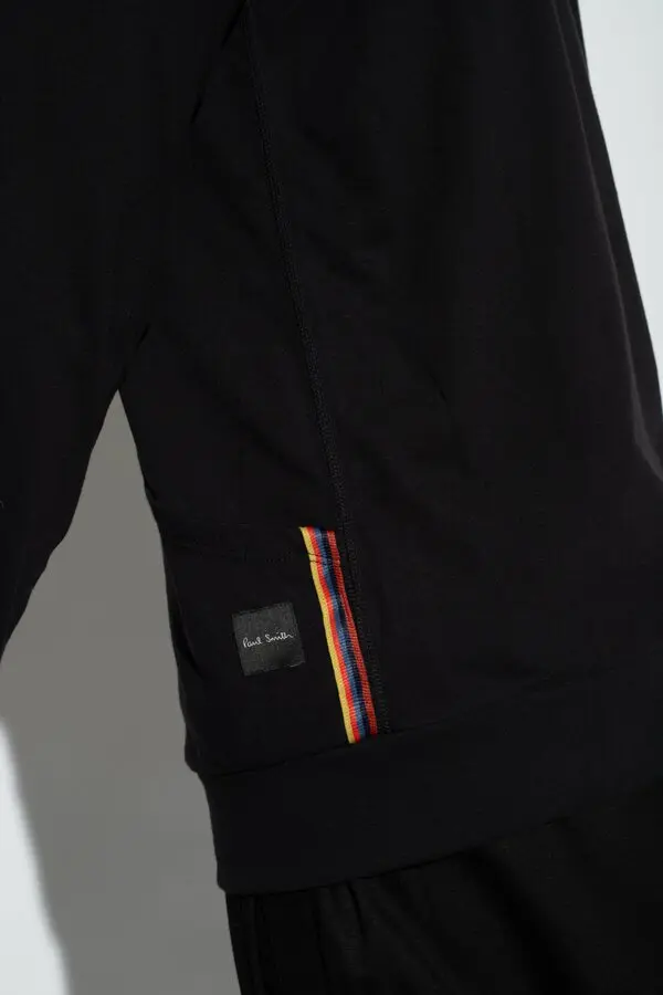 Paul Smith Zip Lounge Hoodie With Stripe Detail