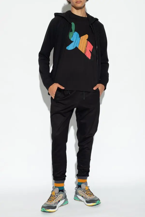 Paul Smith Zip Lounge Hoodie With Stripe Detail