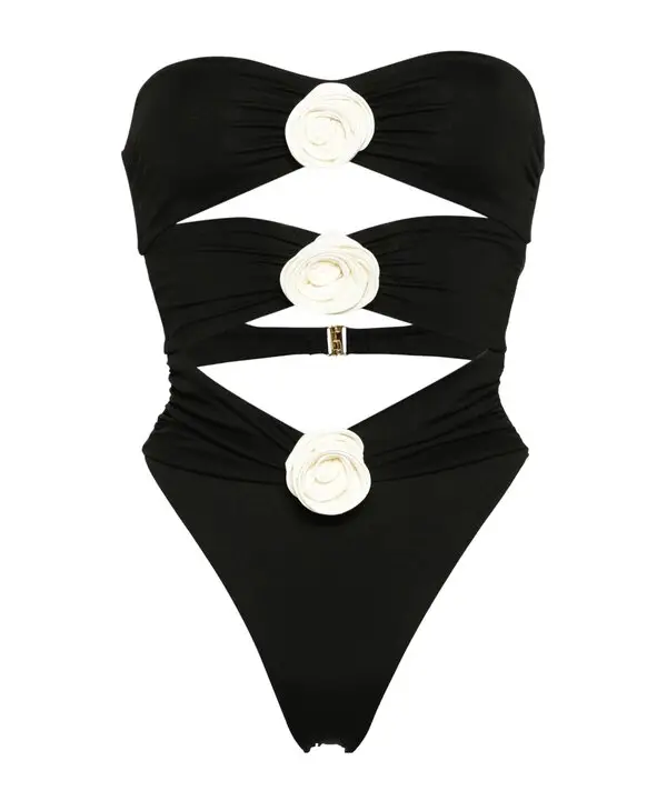 LA REVECHE Vesna Cut Out One Piece Swimsuit - Black