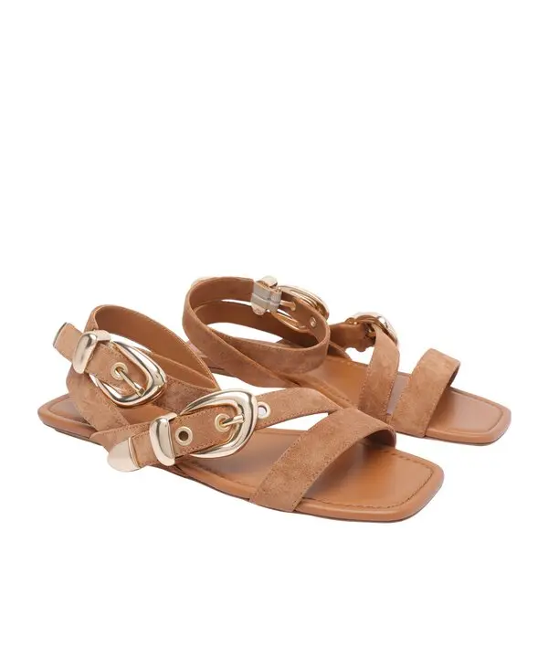 STUART WEITZMAN Buckled Ankle Strap Sandals
